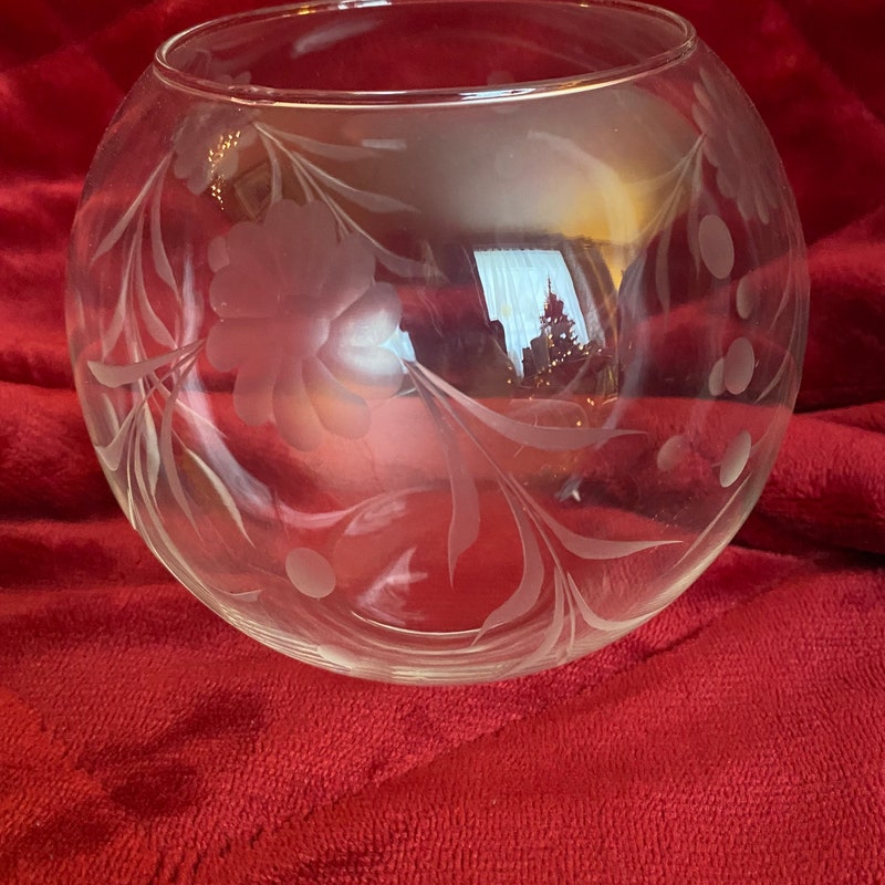 Etched Glass Vase - Etsy