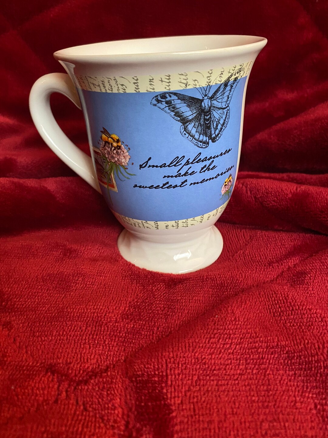 Hallmark Blue Butterfly Mug - Etsy