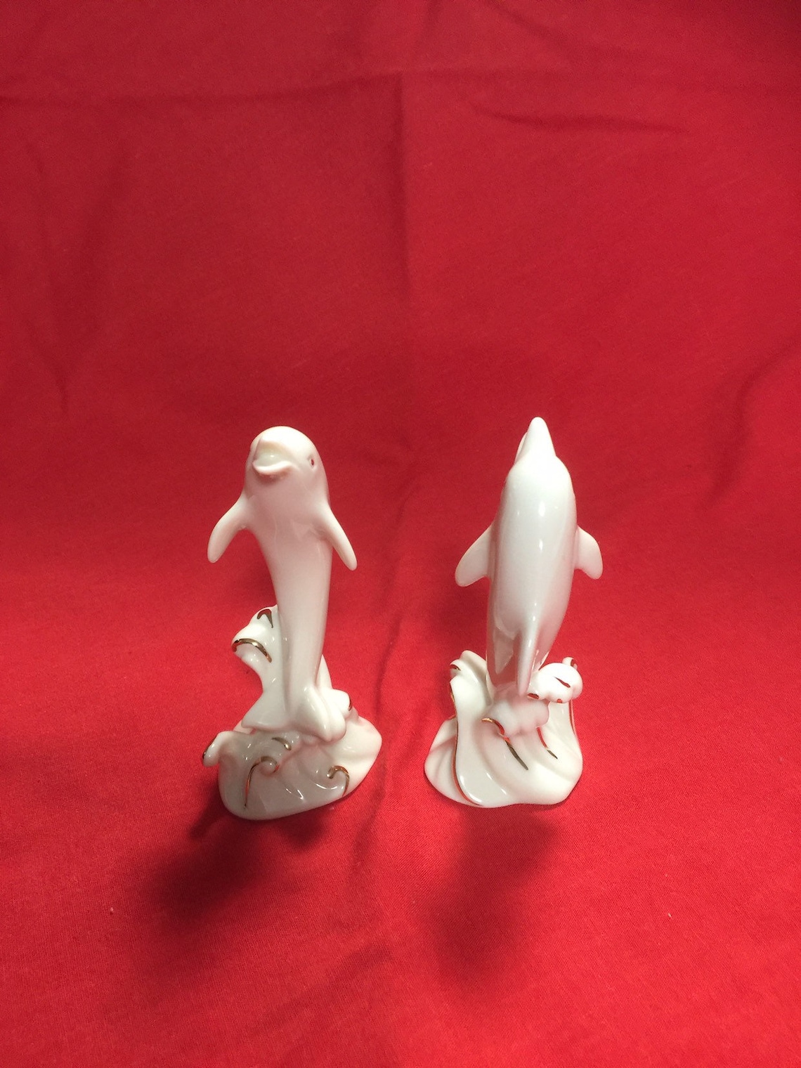 Lenox Classic Miniature Dolphin Figurines 2 of Them - Etsy