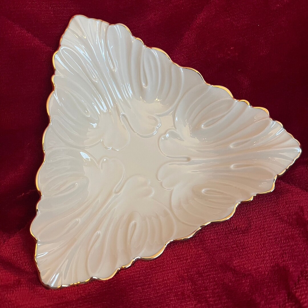 Lenox Triangle Shaped Candy Dish - Etsy