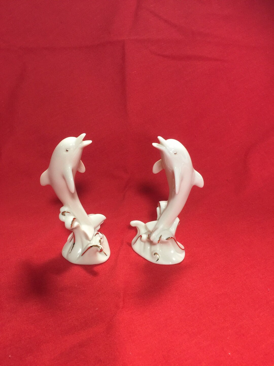 Lenox Classic Miniature Dolphin Figurines 2 of Them - Etsy