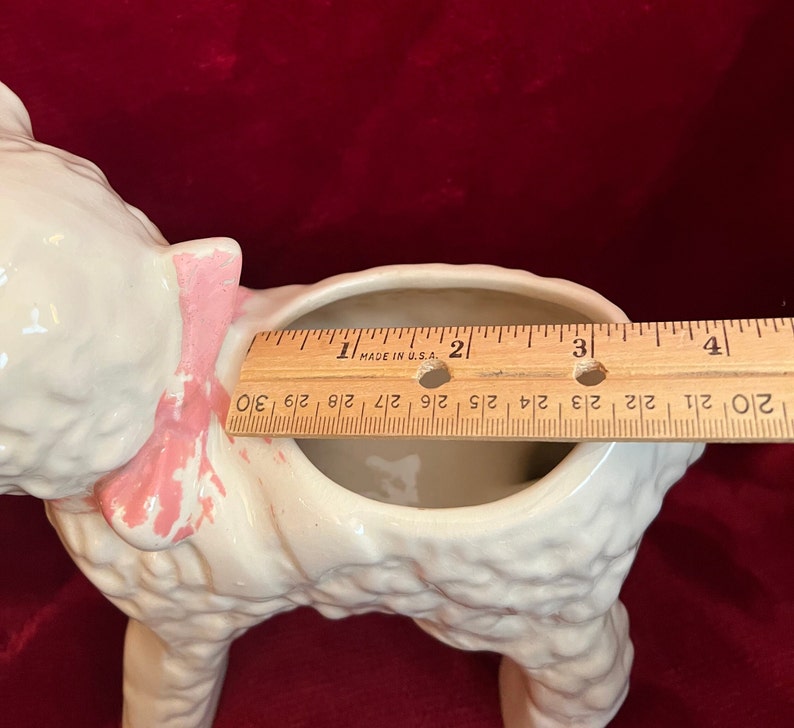 Little Lamb Planter With Pink Bow - Etsy