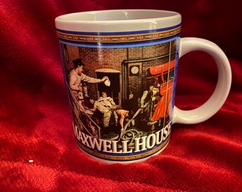 Vintage Maxwell House Footed Coffee Mug Set of 4 - Etsy