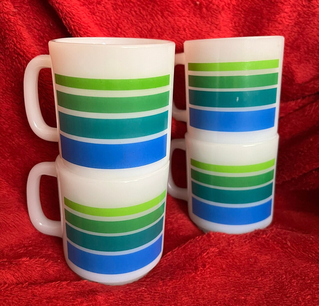 Set of Four - Retro Coffee Mugs - Etsy
