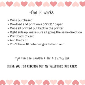 Printable Valentines Day Cards, Instant Digital Download, Homeschool ...
