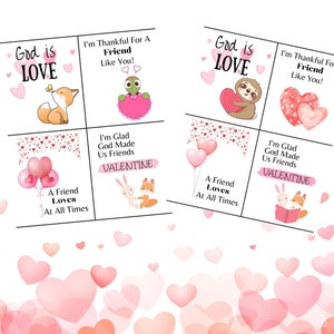 Printable Valentines Day Cards, Instant Digital Download, Homeschool ...