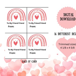 Printable Valentines Day Cards, Instant Digital Download, Homeschool ...