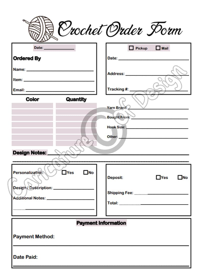 Crochet Project/order Book Pages - Etsy