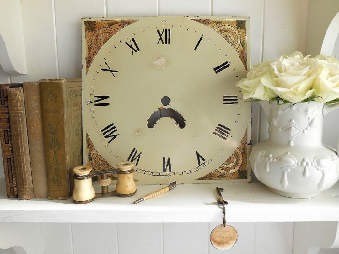 Antique Hand Painted Clock Face or Clock Dial - Etsy