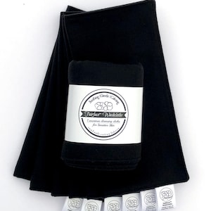 Soft Black Face Cloths, Black Washcloths, Makeup Remover Cloths for ...