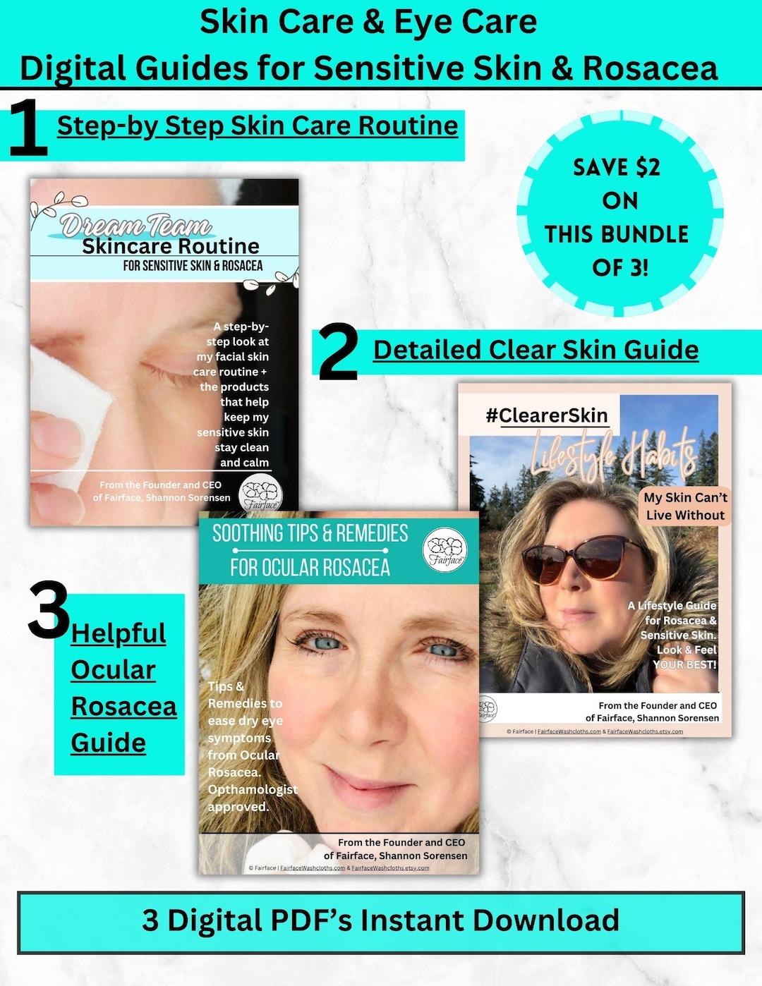 Rosacea Skin Care Routine Sensitive Skin Clear Skin Guide & Ocular ...