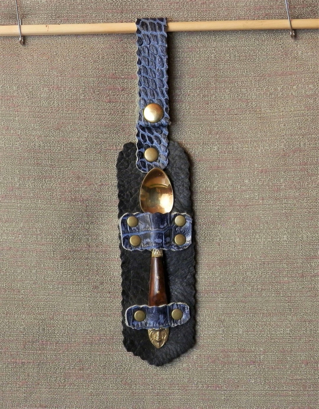 Vintage Siam Spoon W/leather Holder - Etsy