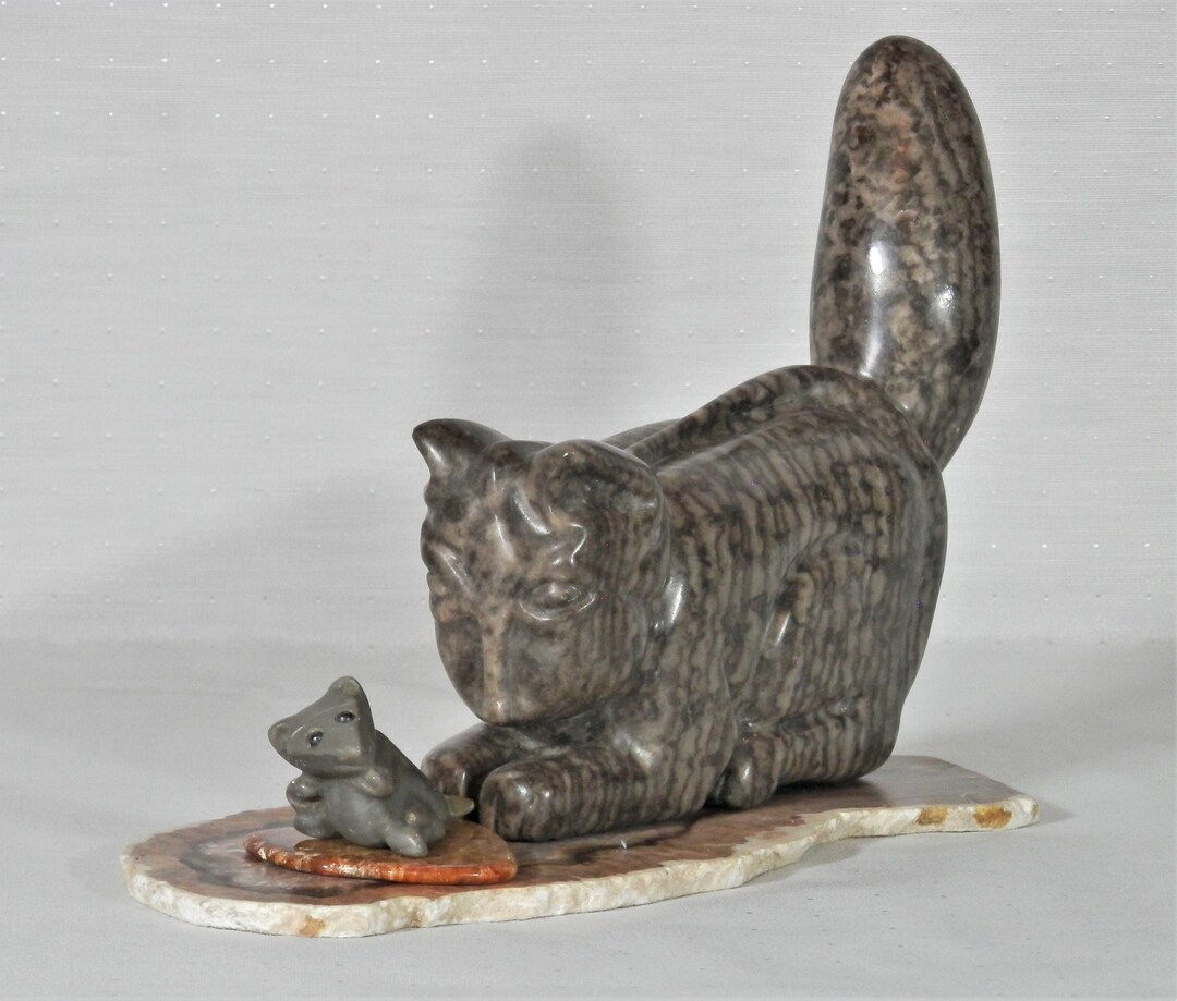 Alabaster CAT & MOUSE - Etsy
