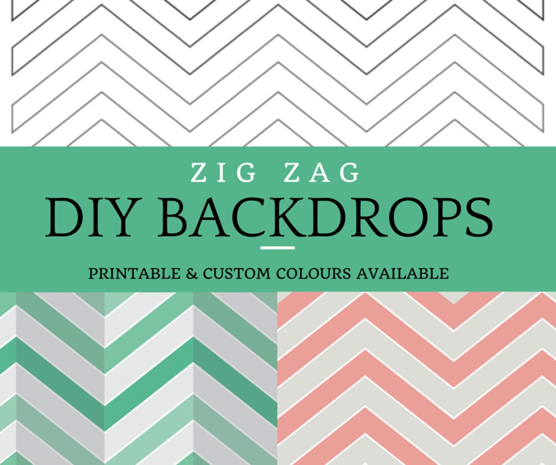 Custom Zigzag Back Drop Printable DIY Photo Booth Backdrops - Etsy