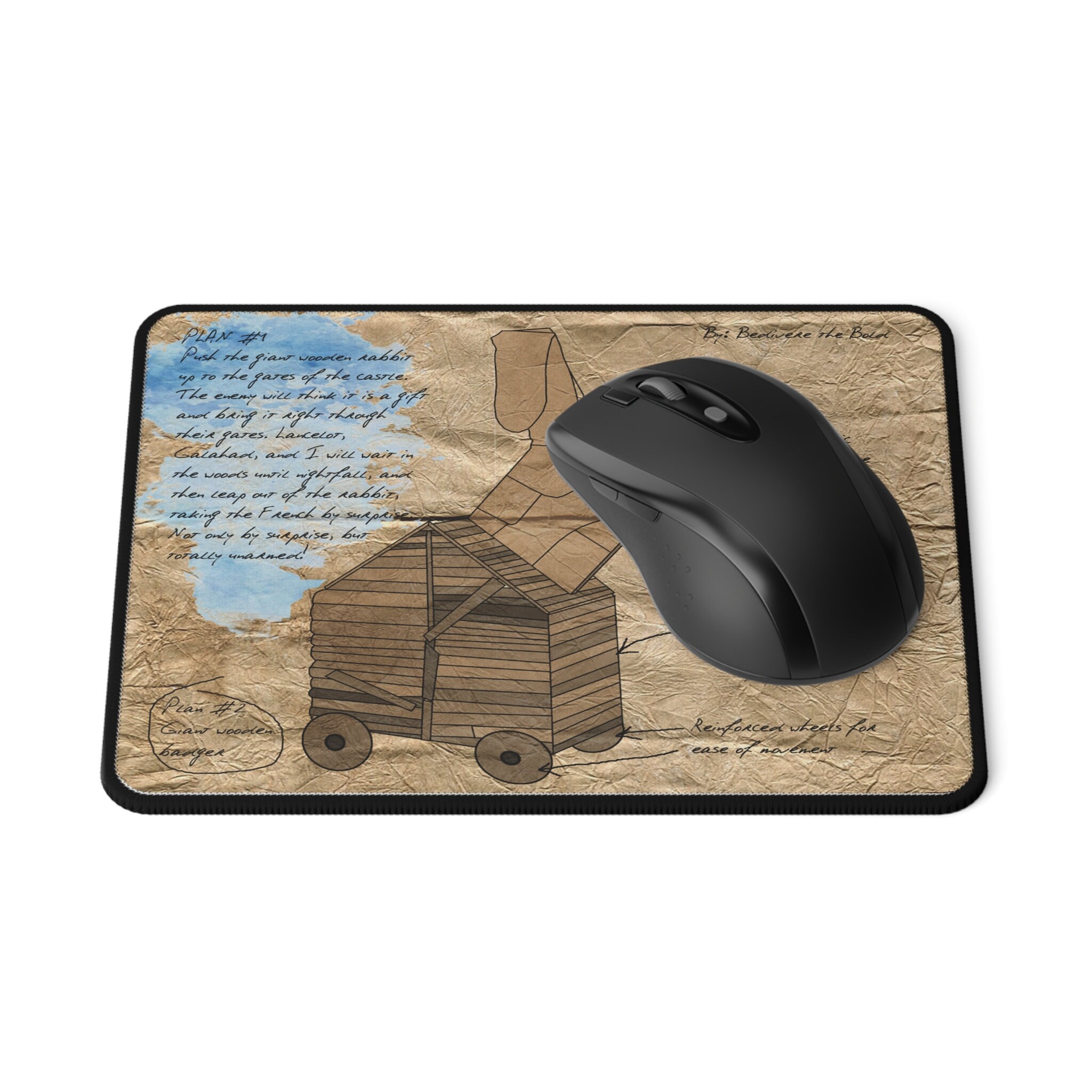 Giant Wooden Rabbit Monty Python Inspired Mouse Pad Python - Etsy