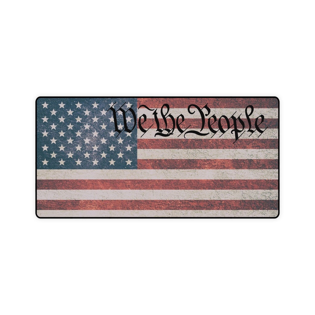 We the People US Flag Patriot Themed, Gun Desk Mat, Firearms Desk Pad ...