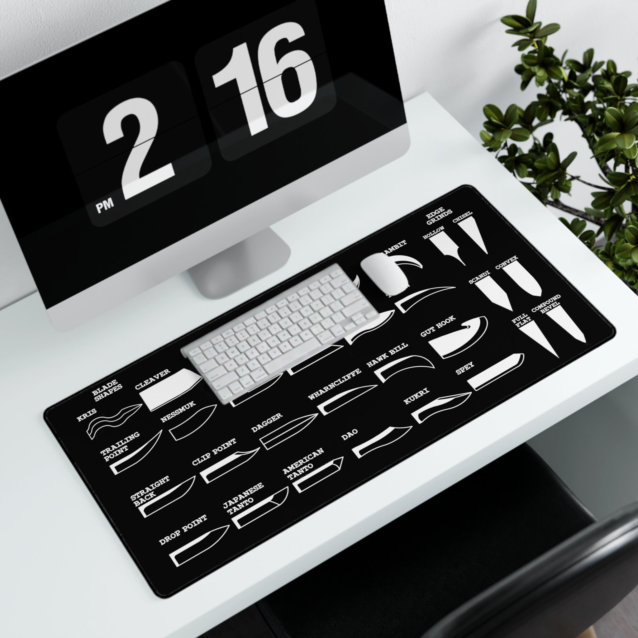 Blade Enthusiast's Desk Mat Knife Desk Mat, Cutlery-themed Desk Pad ...