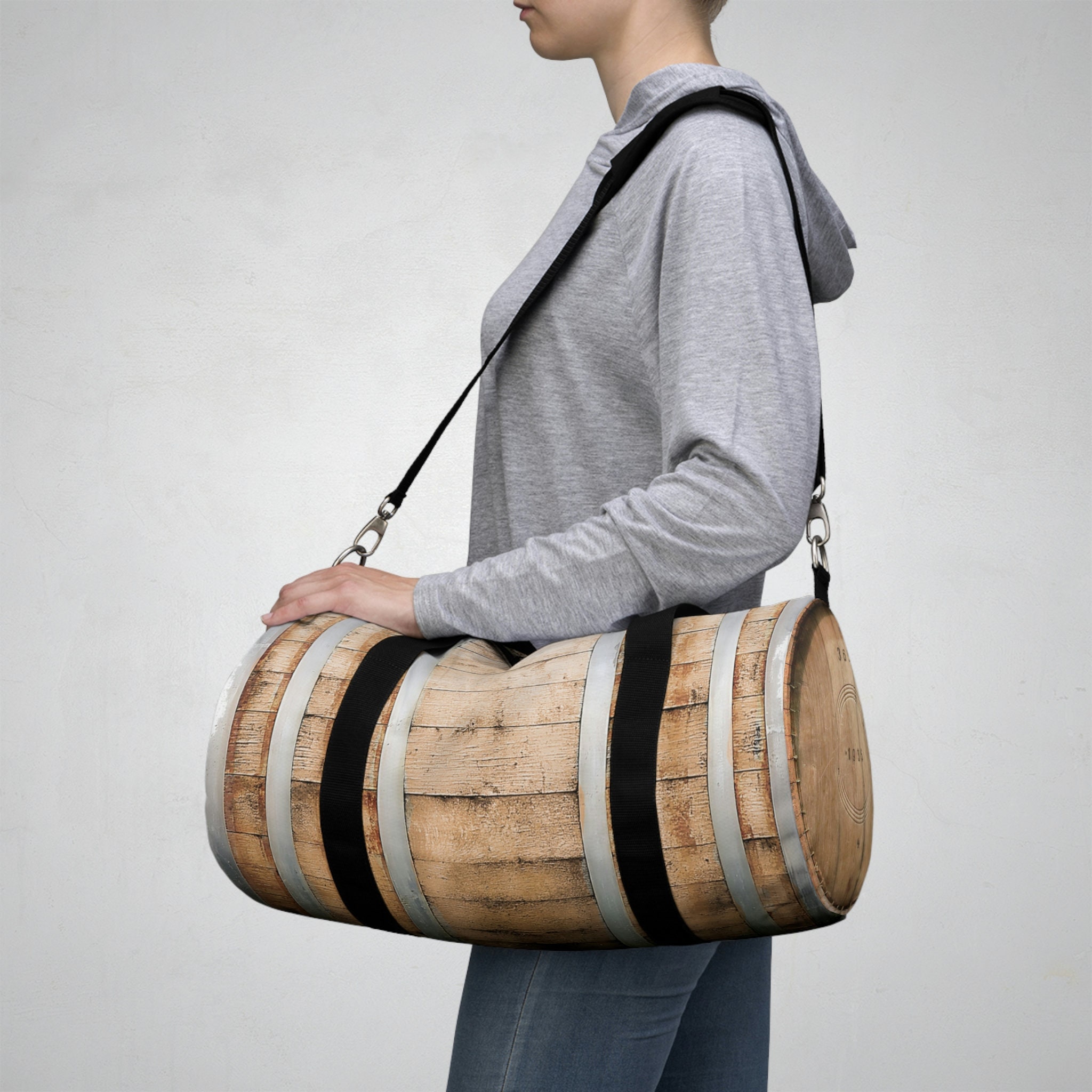 Wine Barrel Duffel Bag Cask Oak Design Optical Illusion - Etsy