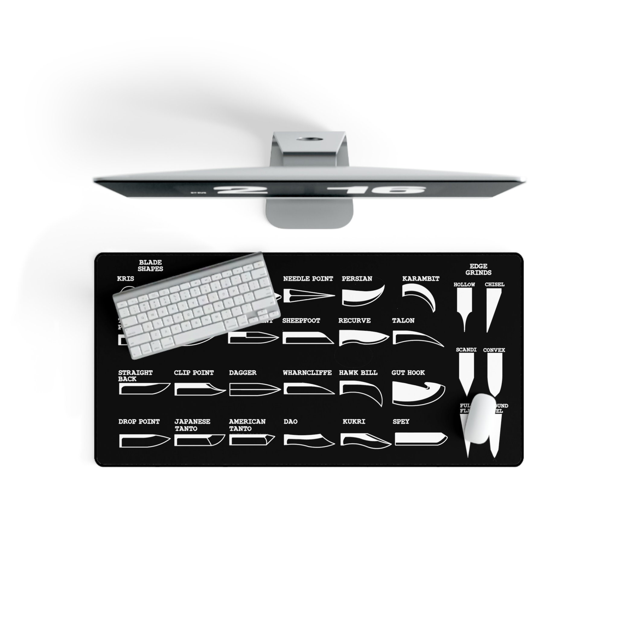 Blade Enthusiast's Desk Mat Knife Desk Mat, Cutlery-themed Desk Pad ...