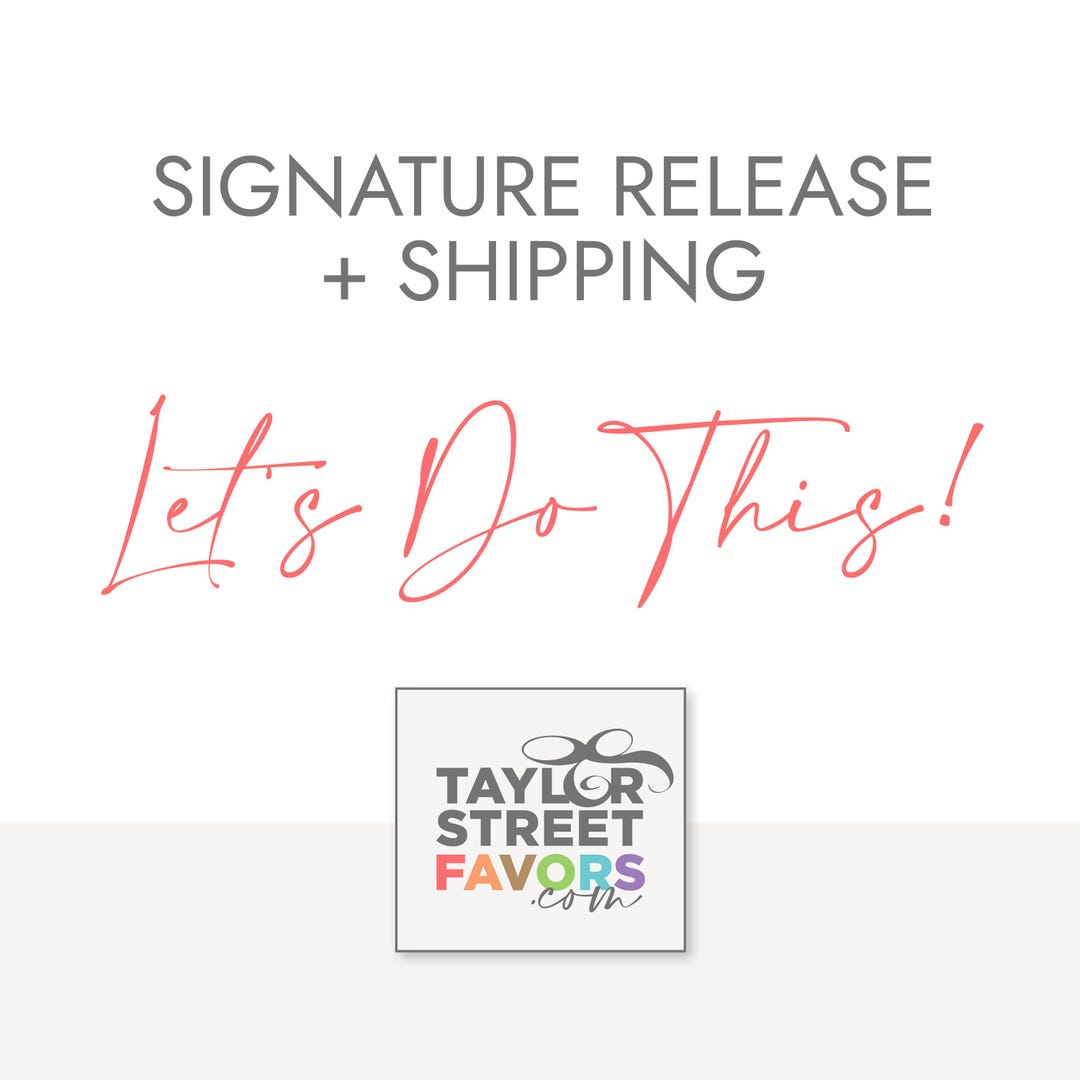 Signature Release + Shipping for Replacement. - Etsy