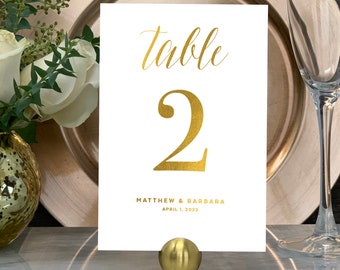 Gold Table Numbers | Etsy