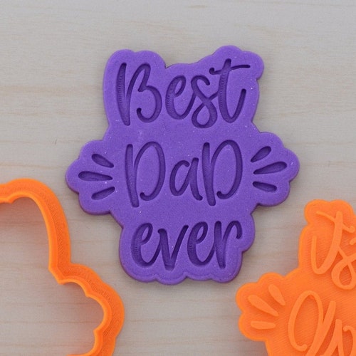 Best Dad Ever Cookie Stamp Best Dad Ever Fondant Embosser - Etsy