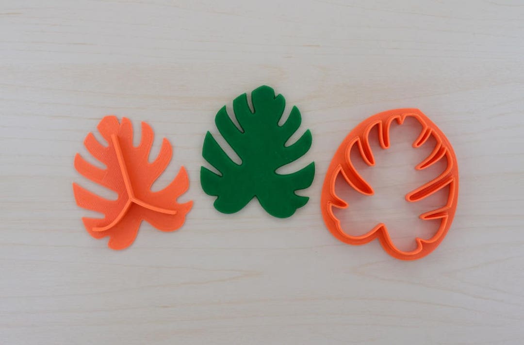 Tropical Leaf Fondant Cutter With Plunger 100 363 - Etsy