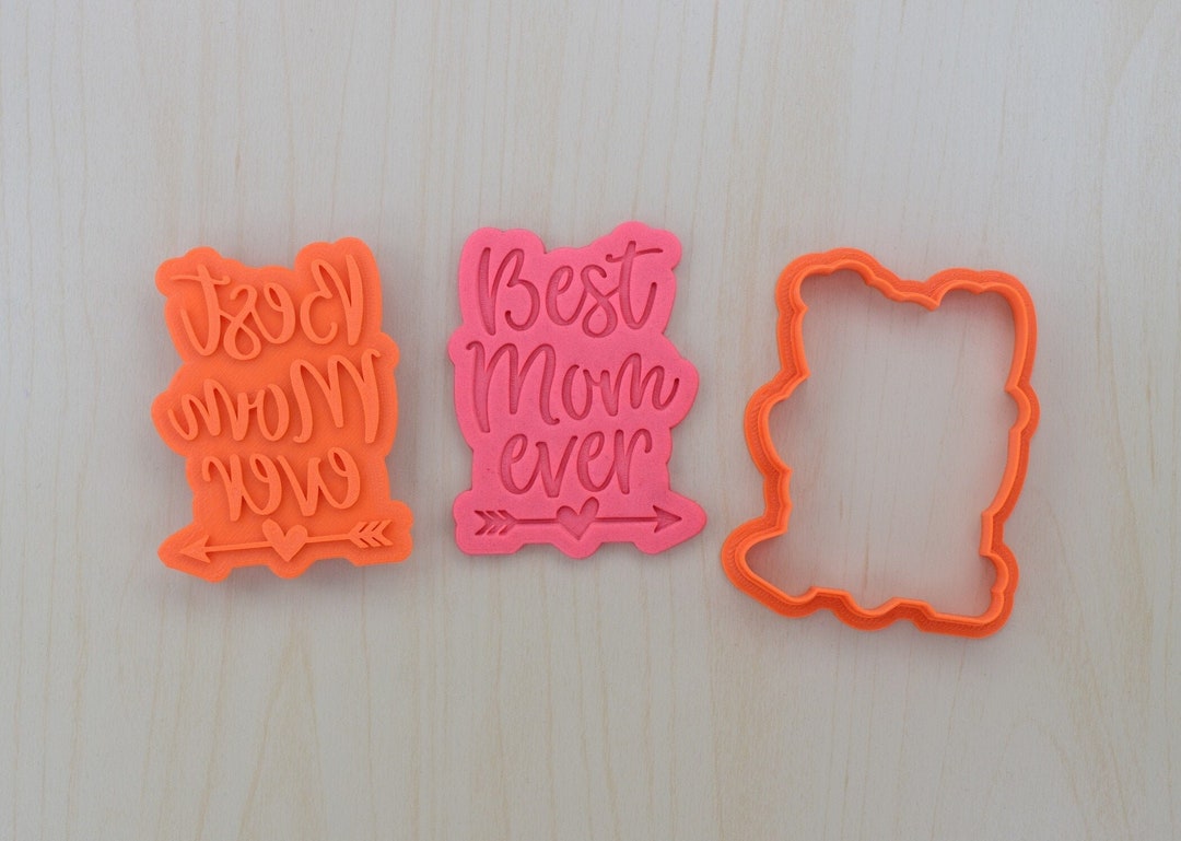 Best Mom Ever Cookie Cutter and Stamp Set 696 - Etsy