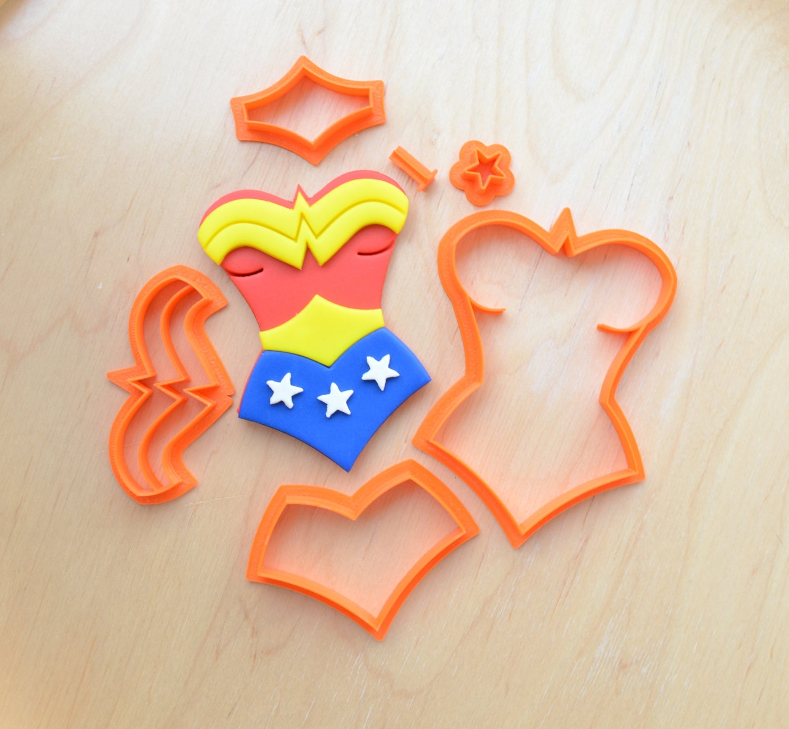 Superhero Girl's Suit Fondant Cutter Set 158 - Etsy