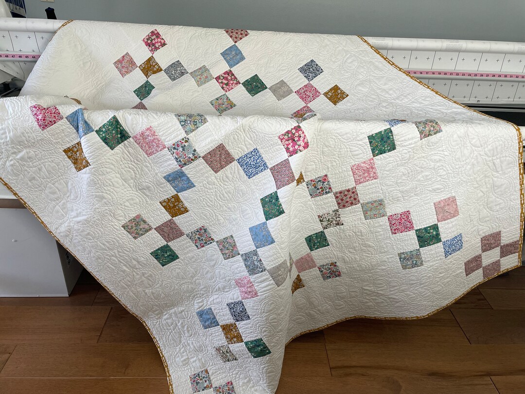 Liberty of London Patchwork Quilt, Twin Size or Large Throw, Ready to ...