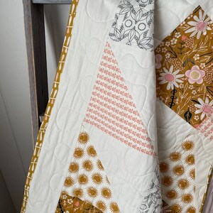 Handmade Quilt, Crib, Toddler, Modern Patchwork Design, Nursery Decor ...