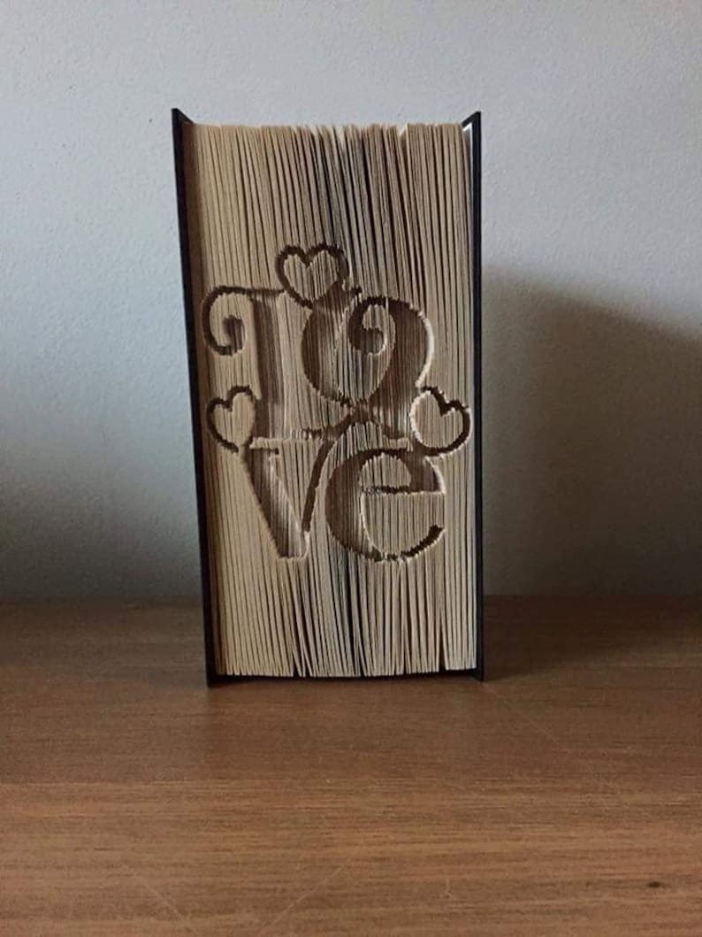 Love Stacked Cut and Fold Book Folding Pattern 602 Pages - Etsy