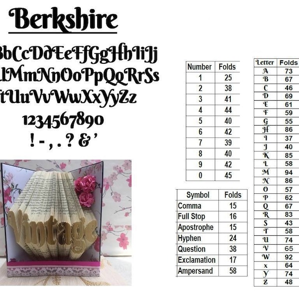 Book Folding Pattern Alphabet - Etsy