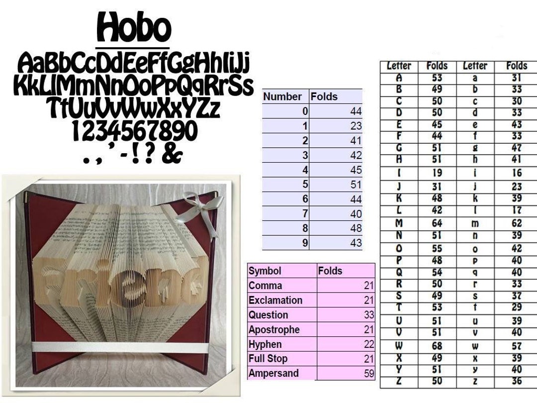 Book Folding Alphabet 2 'hobo' - Individual Letters to Create Words ...