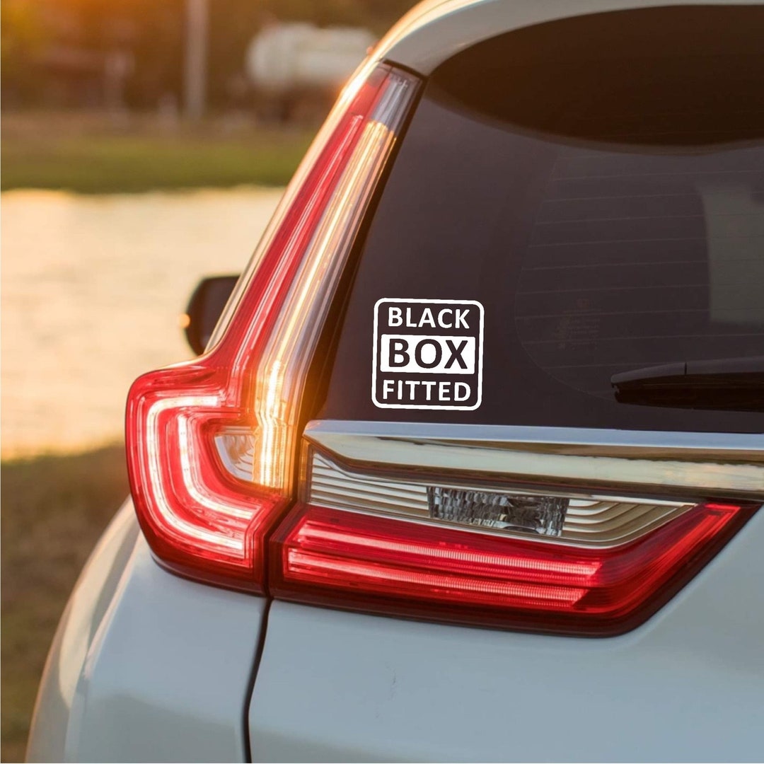 Black Box Fitted Vinyl Car Window Bodywork Bumper Sticker Decal Label ...