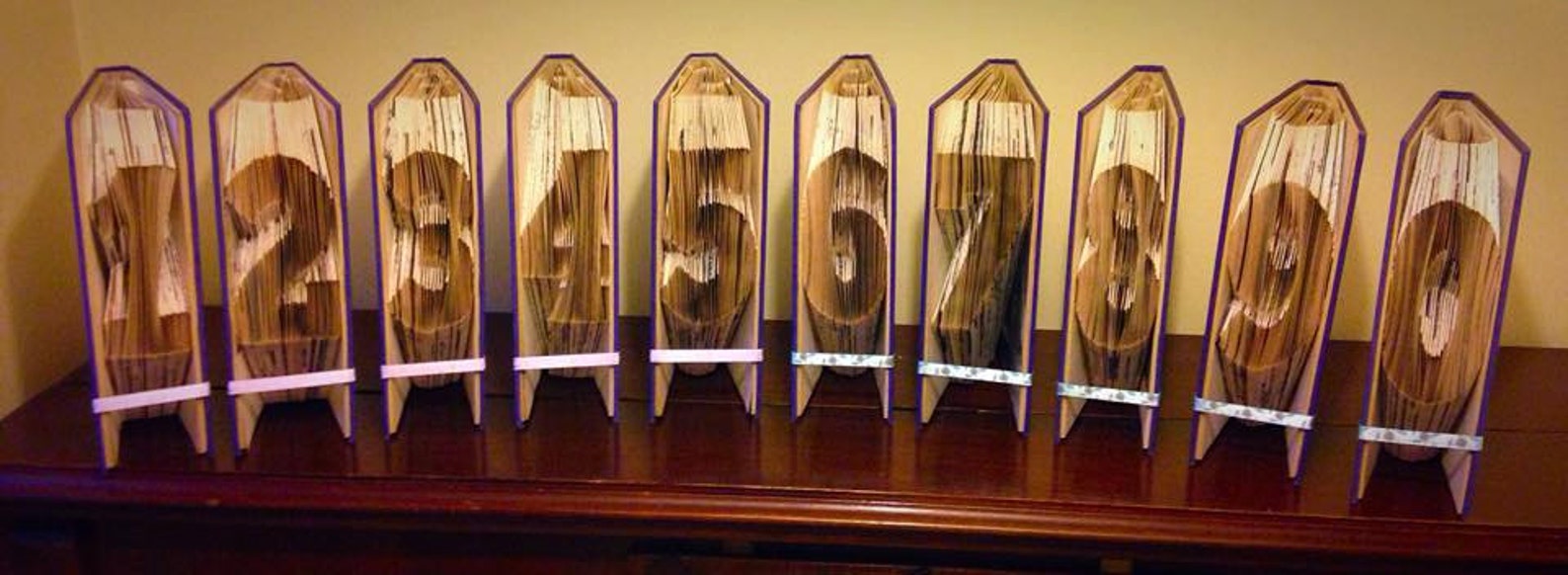 Full Set of Giant Numbers Book Folding Patterns. Ages Dates Table ...