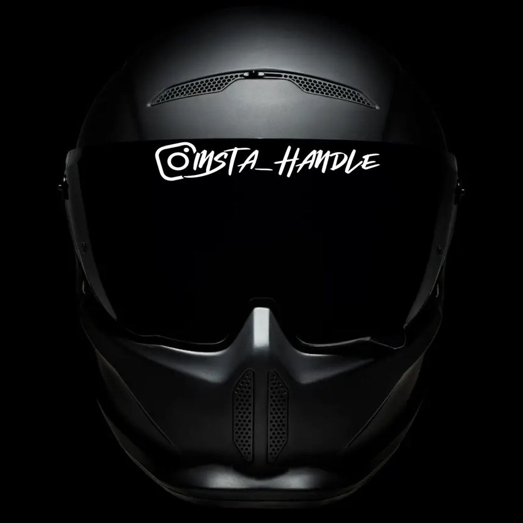 Motorbike Helmet Lid, Instagram Handle Vinyl Sticker Single Sticker ...