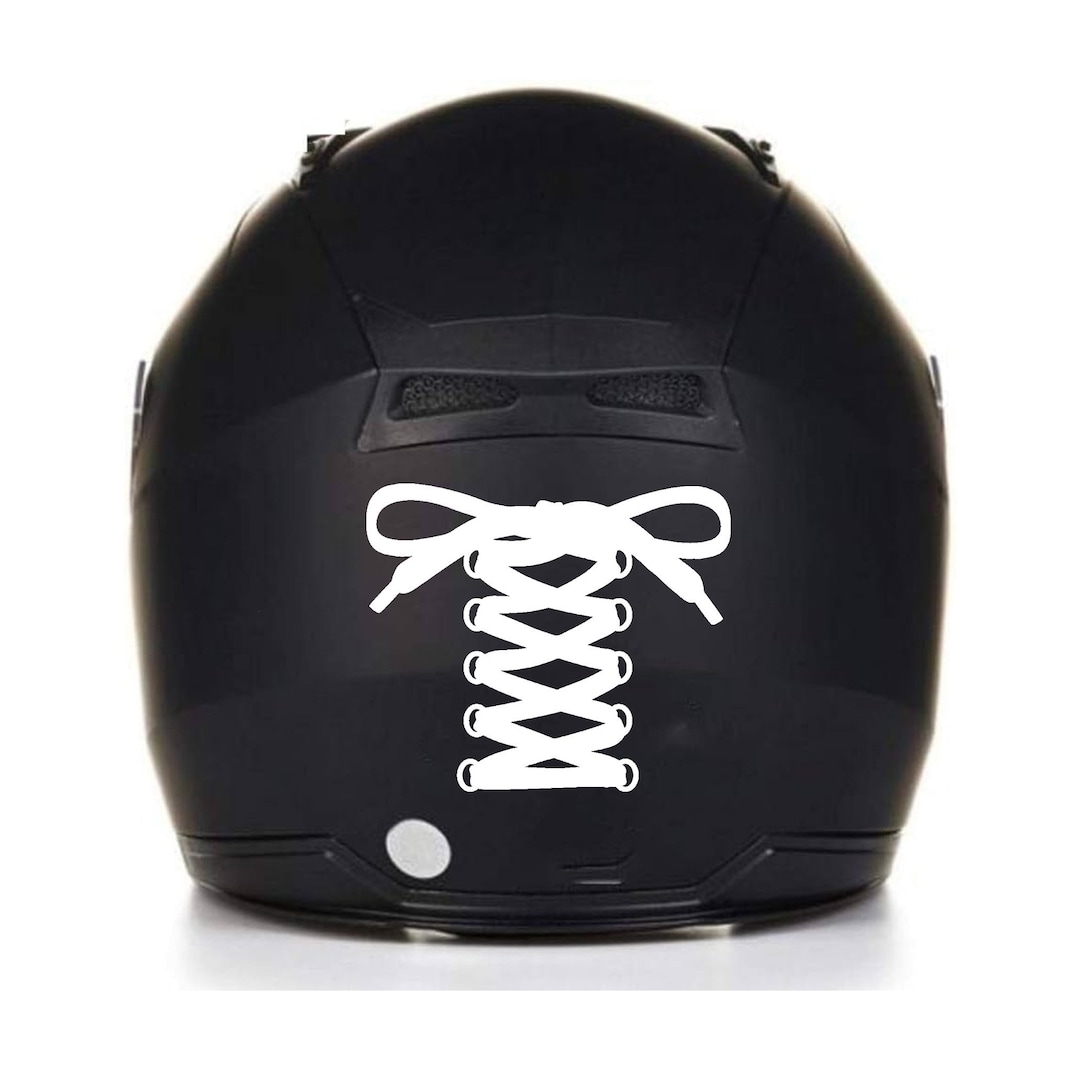 Motorbike Helmet - Lid - Bow - Lace up - Vinyl Sticker - Label - Decal ...