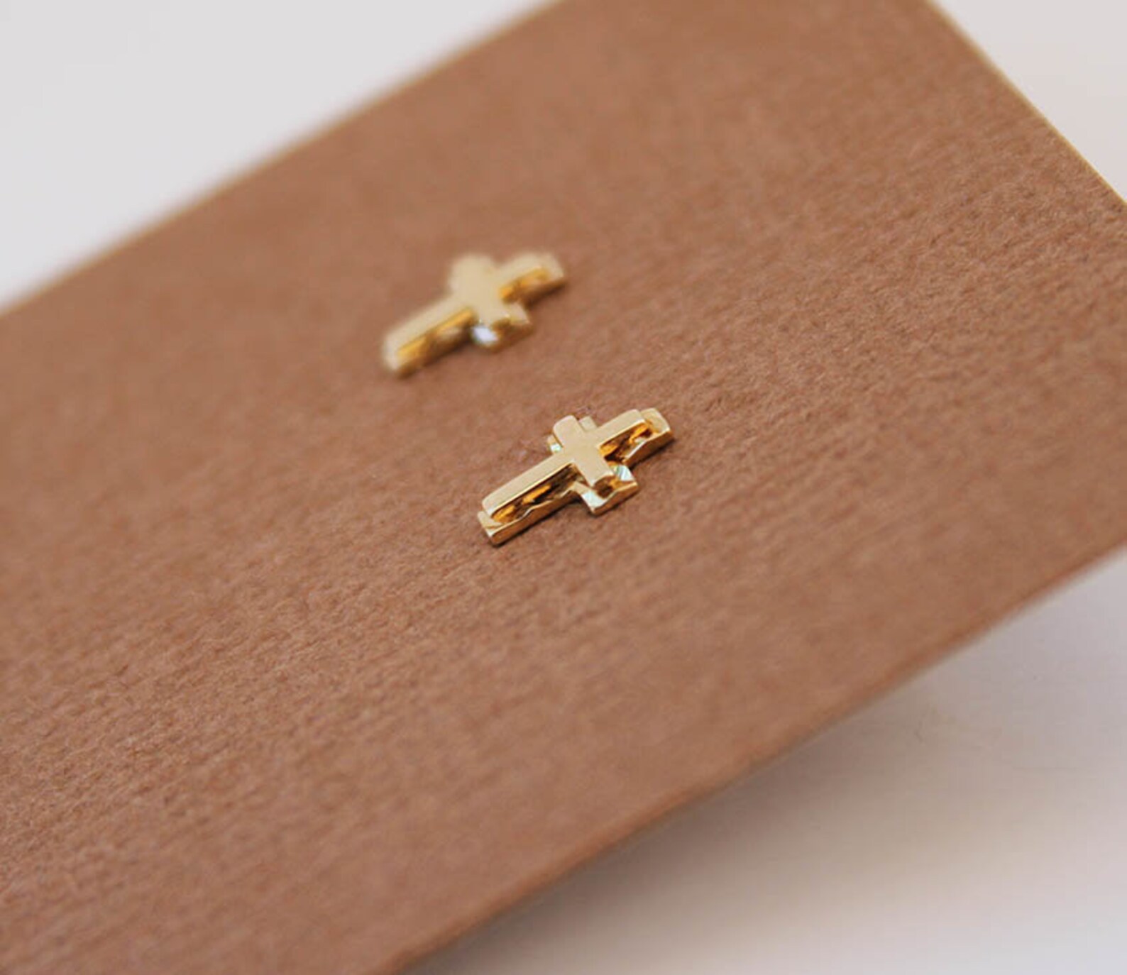 14k Solid Yellow Gold Cross Children Screwback Baby Girls Earrings - Etsy