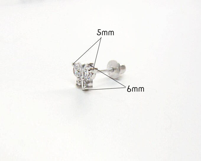 Cubic Butterfly Earrings, 925 Sterling Silver, Baby Girls Children ...