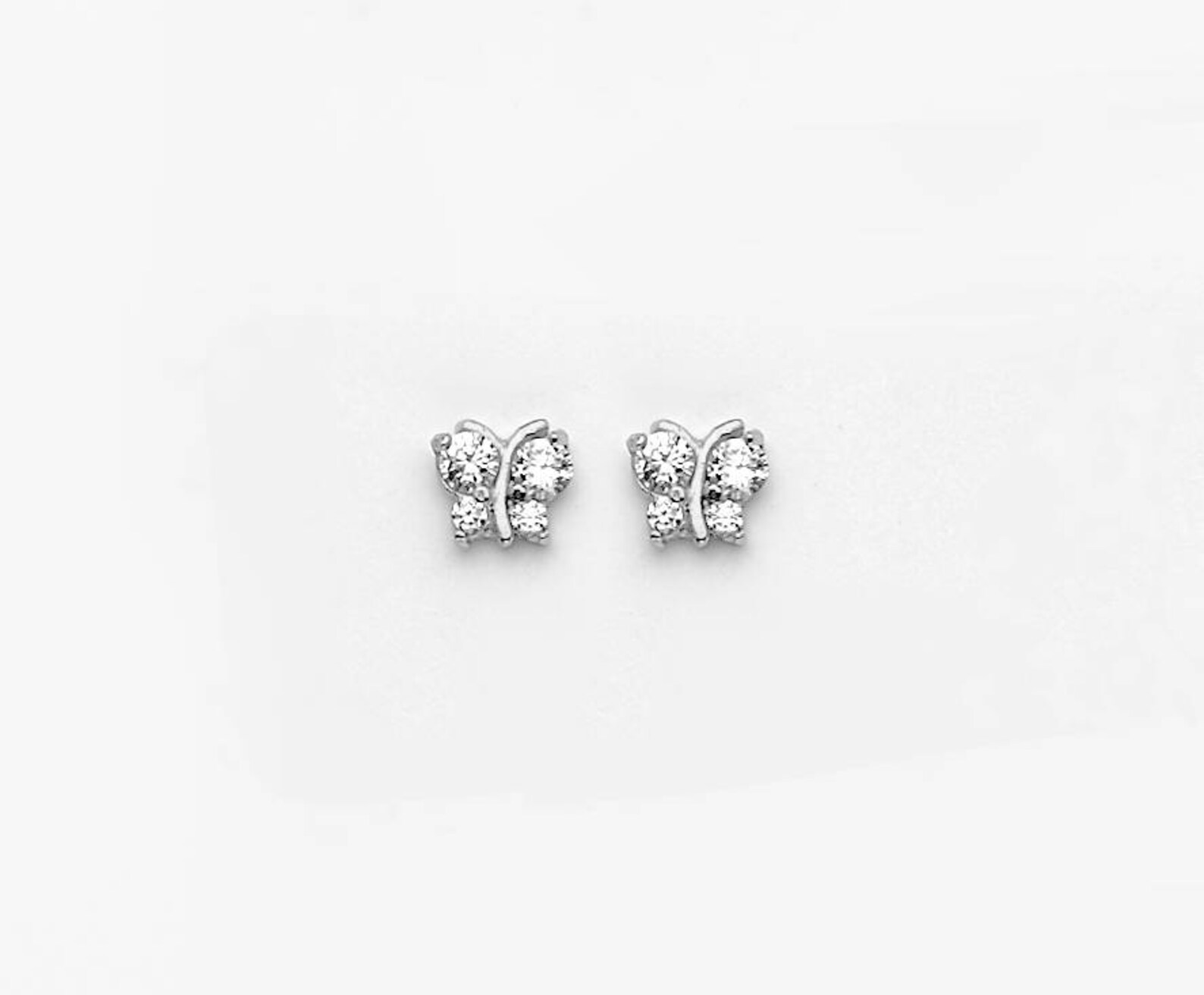 Cubic Butterfly Earrings, 925 Sterling Silver, Baby Girls Children ...