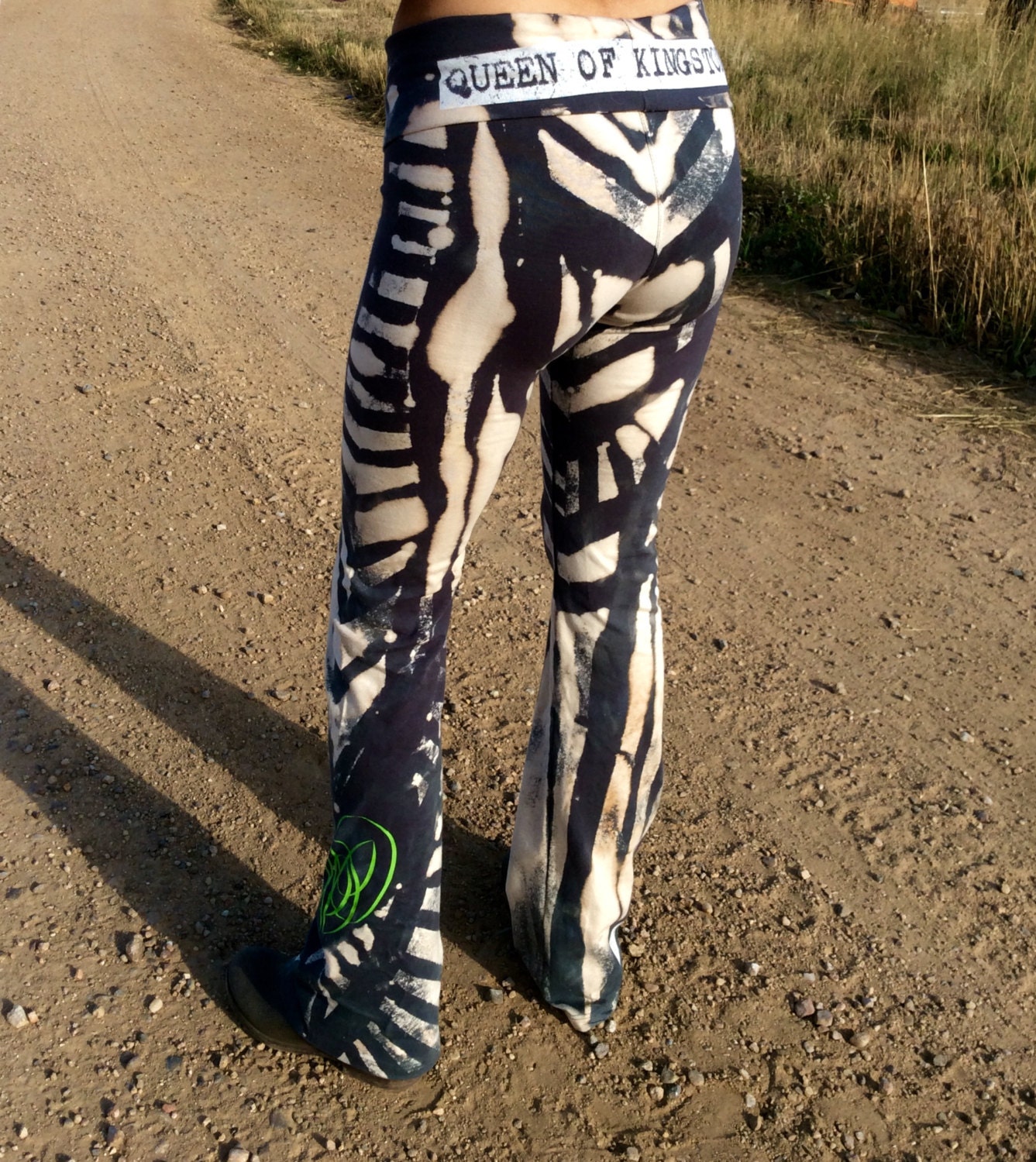 Custom Batik-style Bleached Cotton Spandex Yoga Pant - Etsy