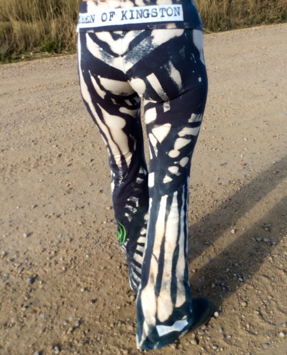 Custom Batik-style Bleached Cotton Spandex Yoga Pant - Etsy