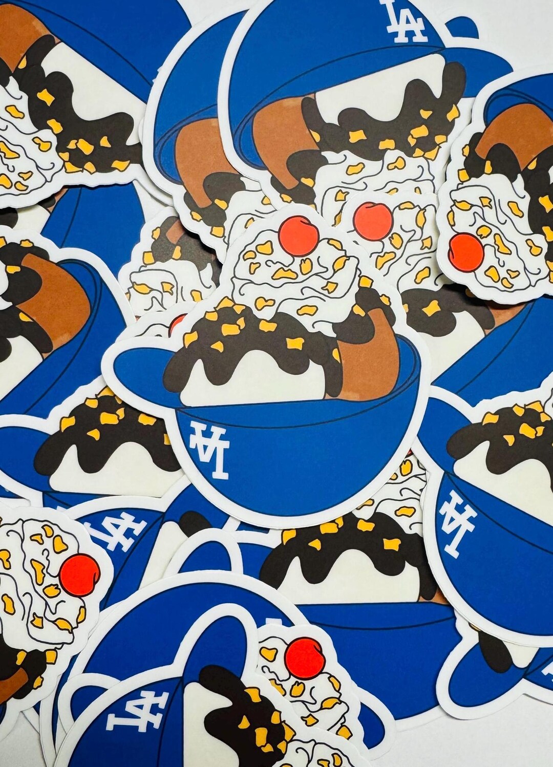 Dodgers Ice Cream Helmet Sticker || Dodgers Gift || Dodgers Sticker ...