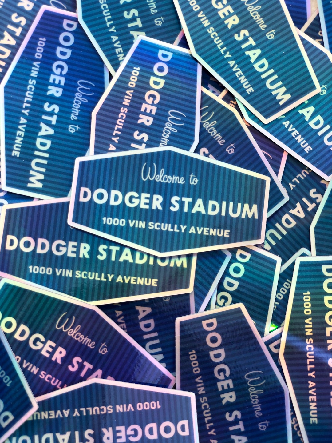 Welcome to Dodger Stadium Sign Holographic Sticker || Dodger Sticker ...