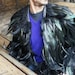 Crow Costume Feather Coat Short Feather Cloak Halloween Costume Raven ...