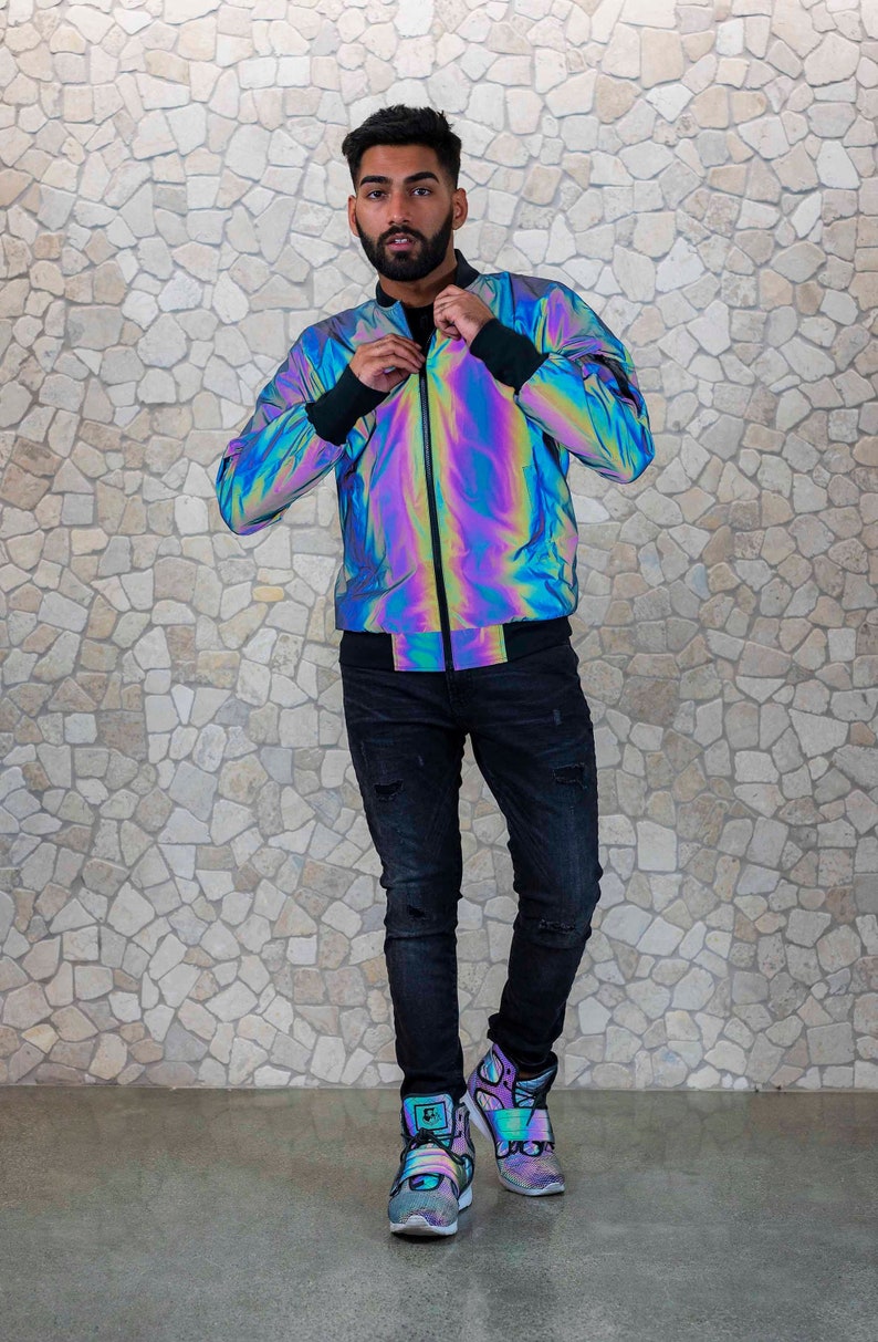 Cyberpunk Jacket, Reflective Jacket, Holographic Jacket, Futuristic ...