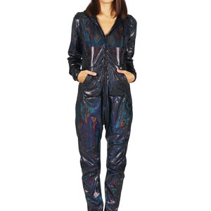 Mens Onesie Pajamas Union Suit Kigurumi Rave Onesie Holographic ...