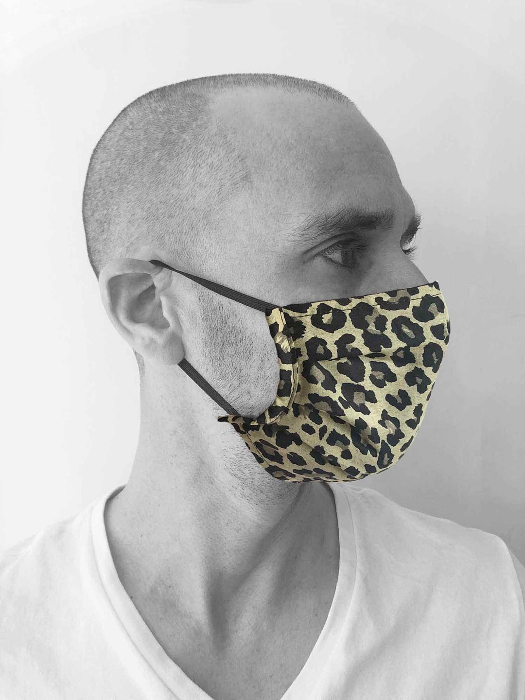 Leopard Print Face Mask, Leopard Face Mask, Double Lined Face Mask With ...
