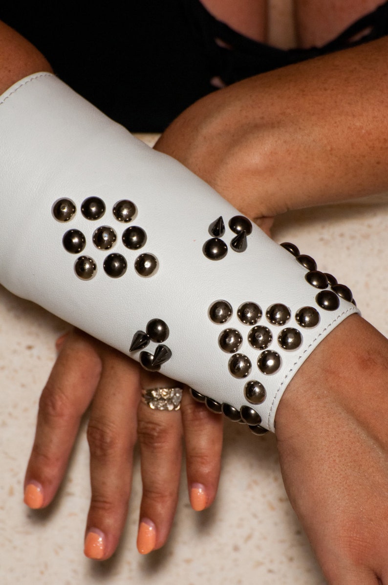 Leather Studded Cuff With Hidden Pocket, UNISEX Festival Bracelet Rave ...